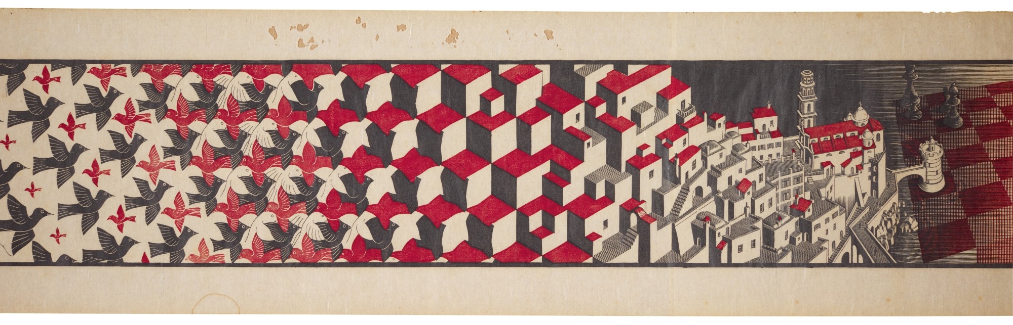 Maurits Cornelis Escher | Metamorphosis II (Bool/Kist/Locher/Wierda 320 ...