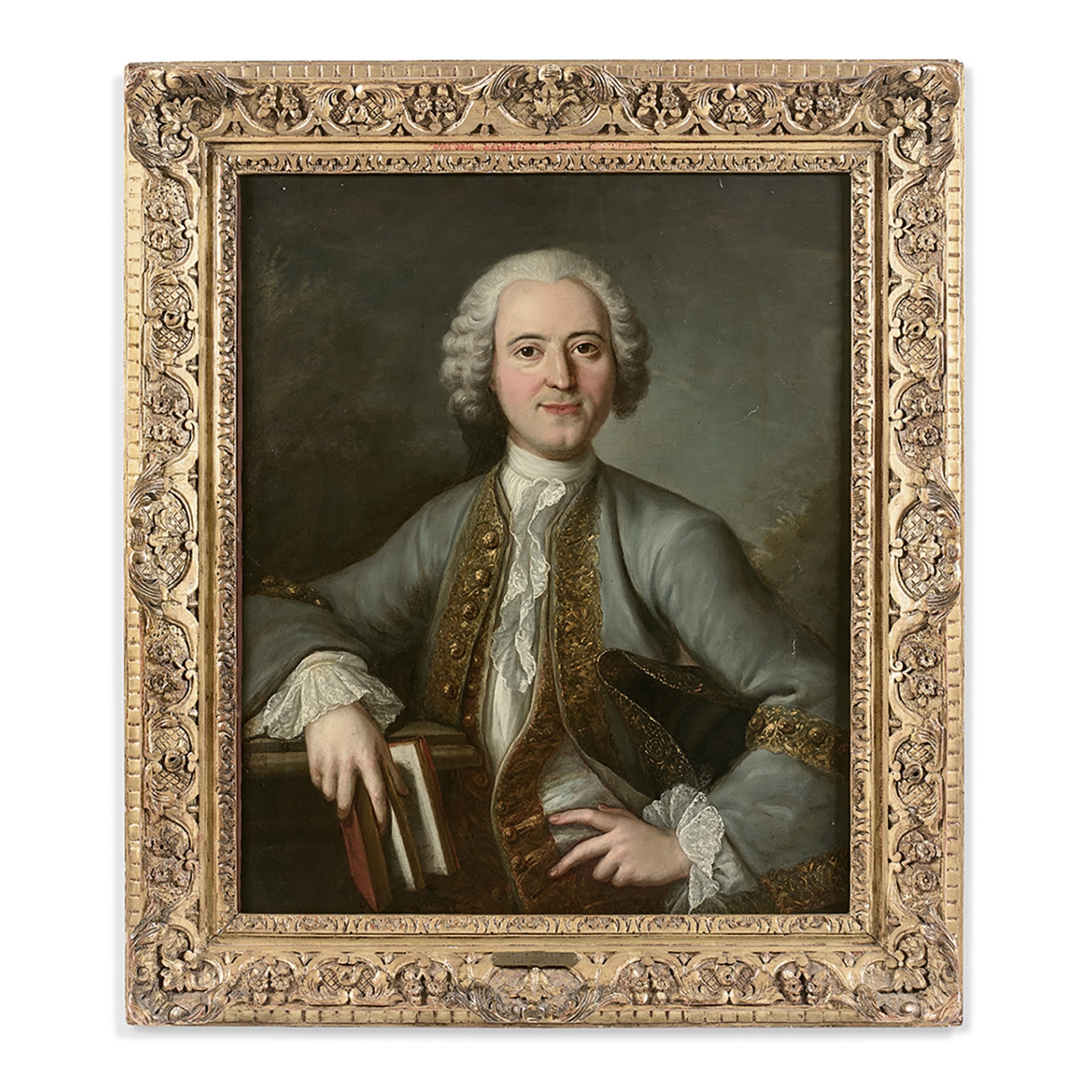 Louis Tocqué | PORTRAIT D’HOMME TENANT UN LIVRE (18th Century) | MutualArt