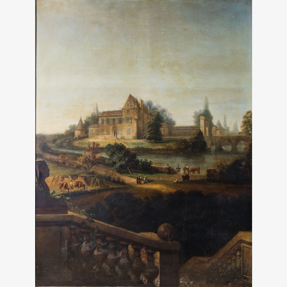 French School, 19th Century | Paysage avec le château de Lévaré | MutualArt