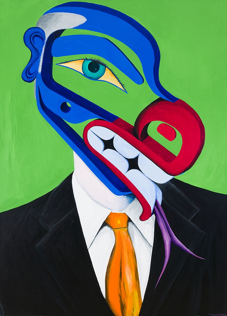 Lawrence Paul Yuxweluptun | Untitled Portrait in Suit (2013) | MutualArt