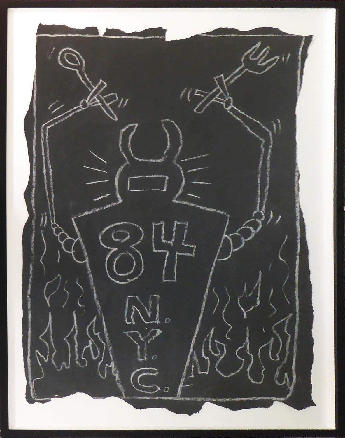 Keith Haring | NYC', Subway drawing (1984) | MutualArt