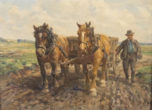 Georg Wolf | Carriage and pair | MutualArt