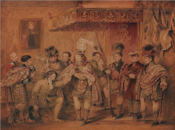 James Stephanoff | Bonnie Prince Charlie at Holyrood House, receiving ...