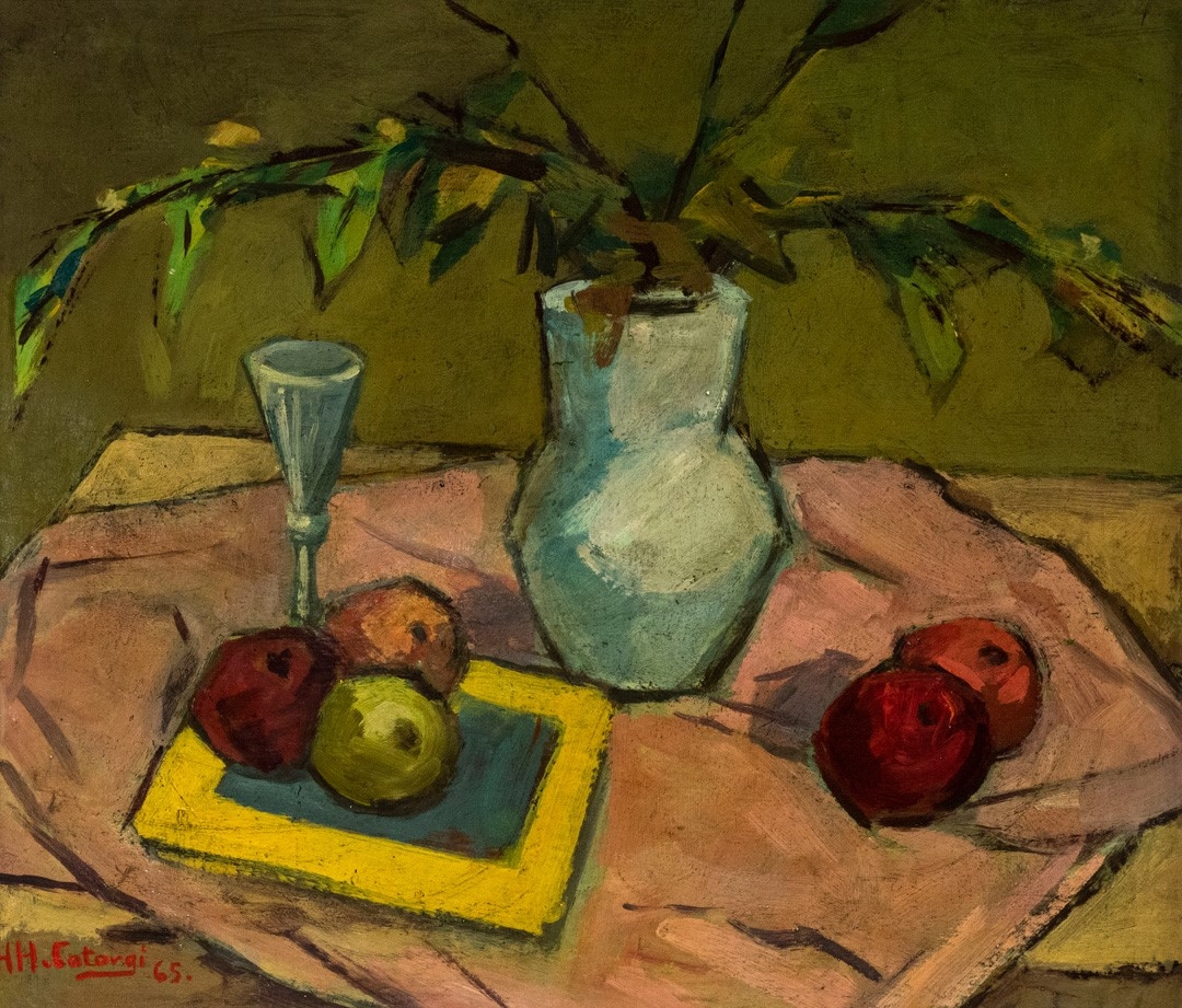 Henri H. Catargi | Still Life with Flowers and Apples | MutualArt