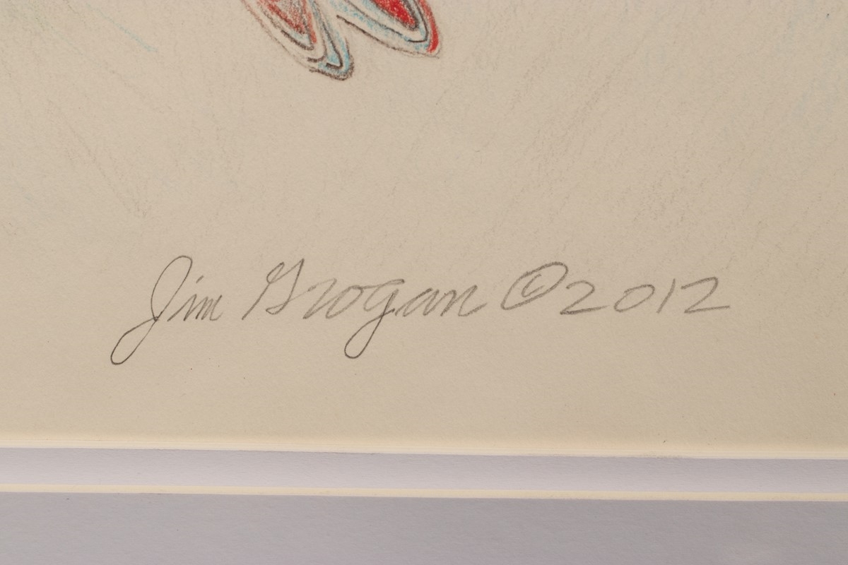 Jim Grogan | CARDINAL WITH PINE NEEDLES (2012) | MutualArt