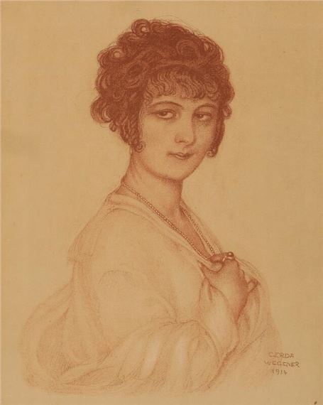 Gerda Wegener | Portrait of a woman (1914) | MutualArt