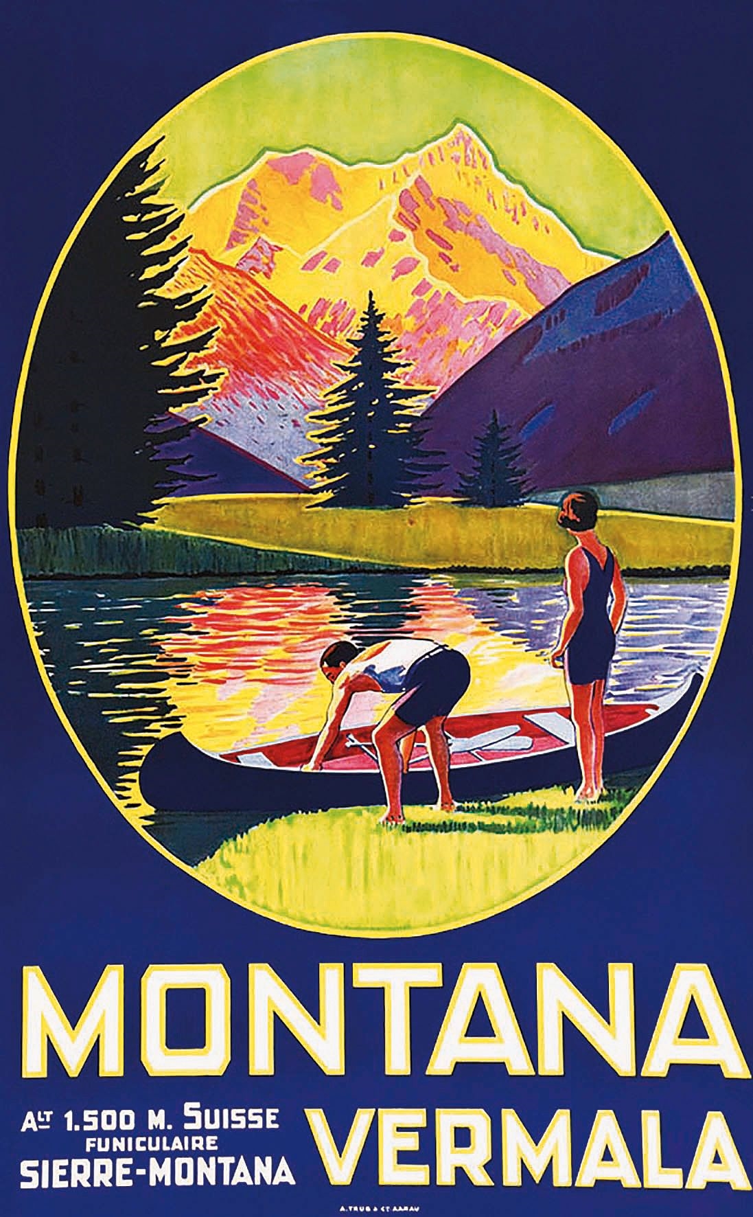 Maurice Freundler | Montana Vermala Crans 1500m Suisse (Circa 1920 ...