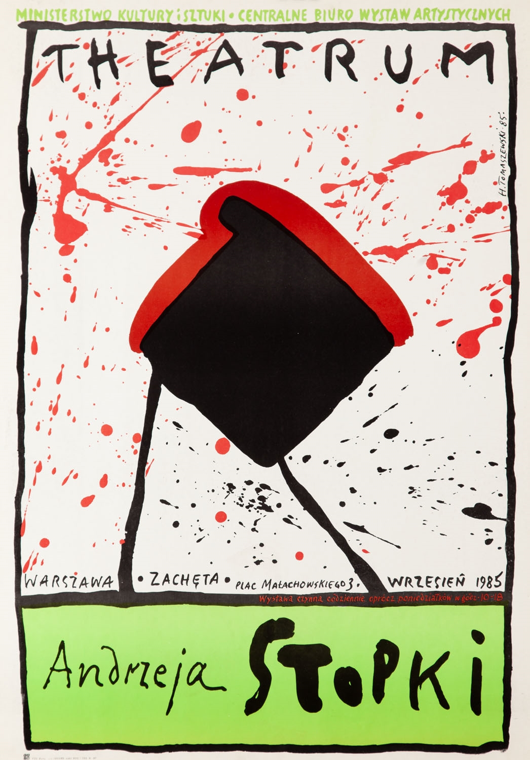 Henryk Tomaszewski | Plakat wystawowy Theatrum Andrzeja Stopki. Galeria ...