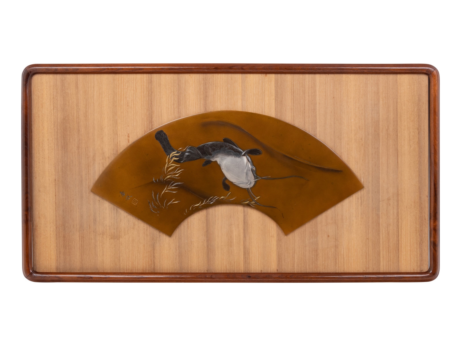 Funakoshi Shunmin | A Mixed Metal Fan-Shaped Panel | MutualArt