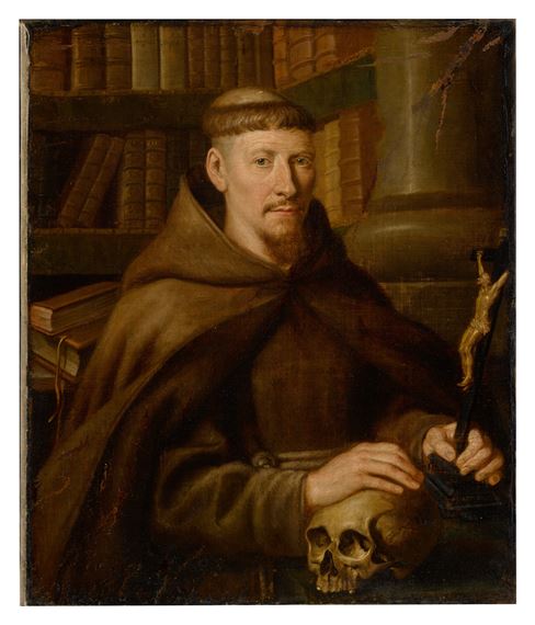 Emilian School, 17thCentury | Portrait of a Capuchin monk in a library ...