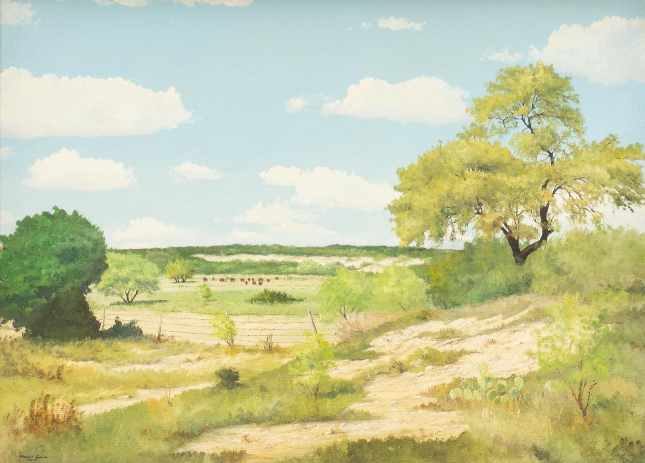 Manuel Garza | Grazing Cattle (1970) | MutualArt