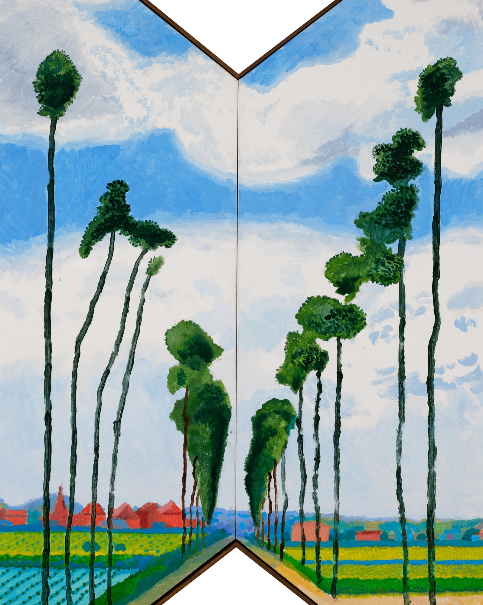 David Hockney | Tall Dutch Trees After Hobbema (Useful Knowledge ...
