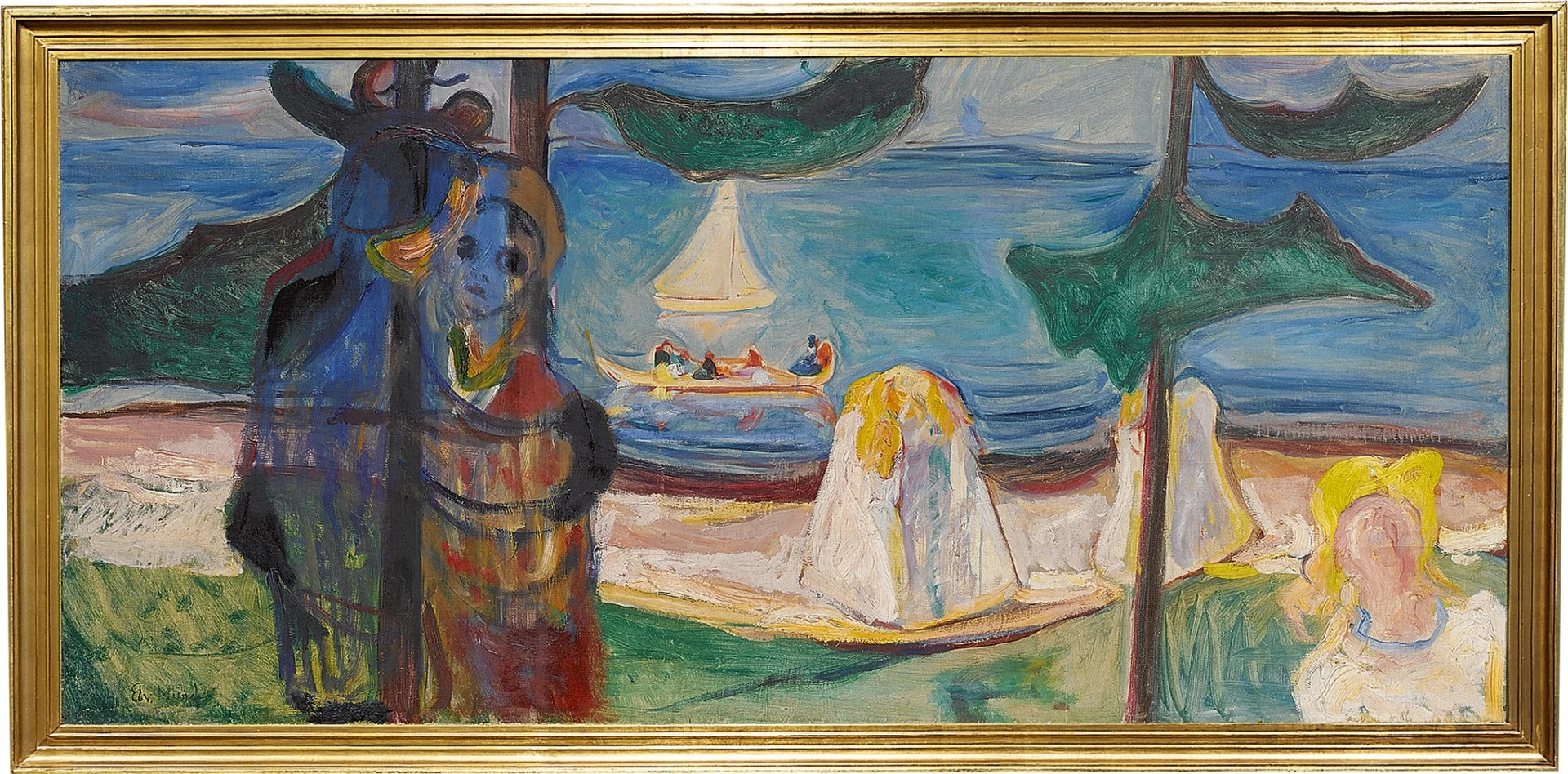 Edvard Munch | Summer Day or Embrace on the Beach (The Linde Frieze ...