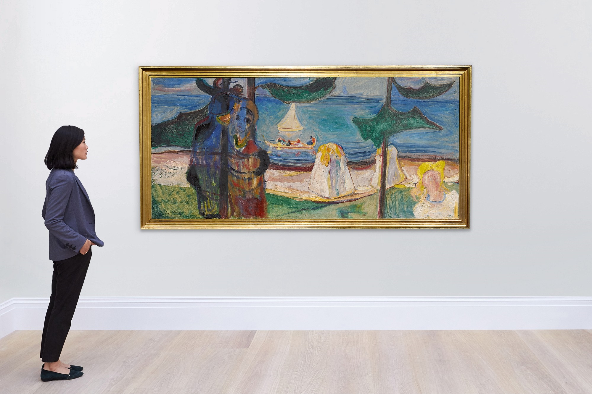 Edvard Munch | Summer Day or Embrace on the Beach (The Linde Frieze ...