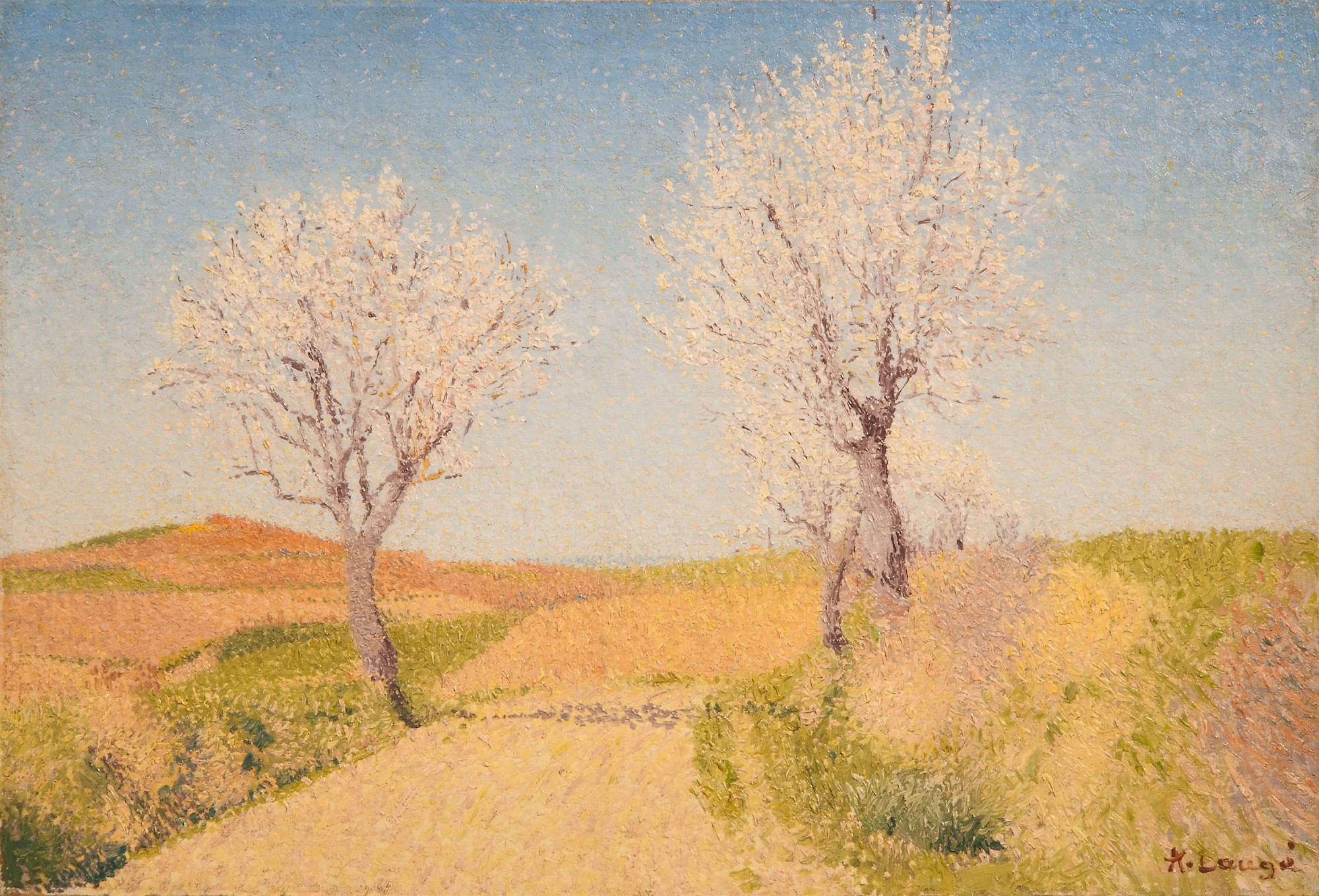 Achille Laugé | Route aux amandiers en fleurs (Circa 1910) | MutualArt