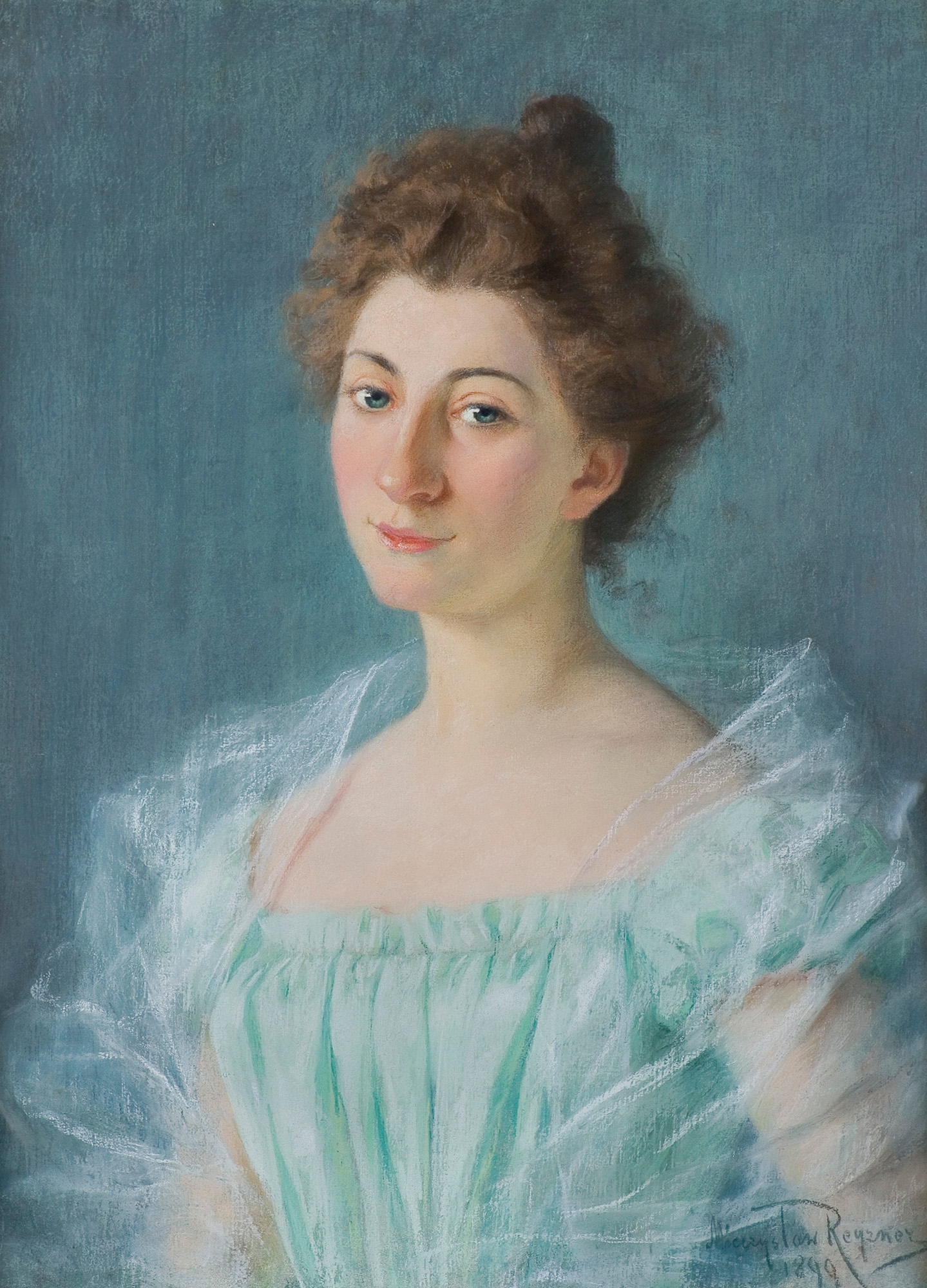 Mieczysław Reyzner | Portrait of Miss Mary (Circa 1899) | MutualArt