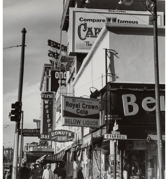 Pirkle Jones | Corner of O'Farrell and Filmore Streets, San Francisco ...