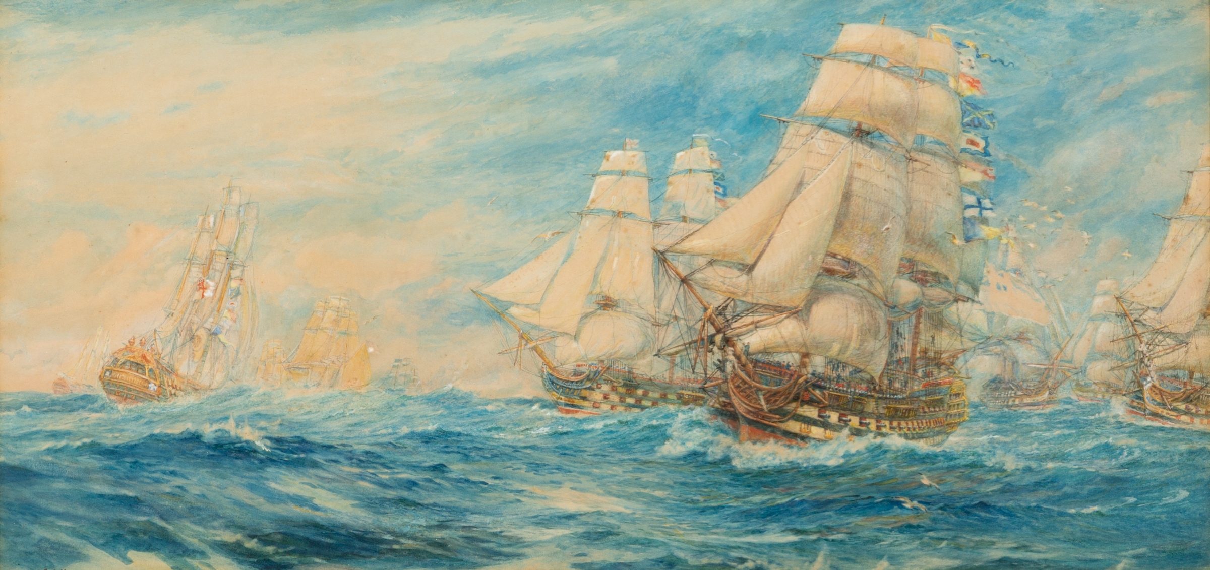 George Cochrane Kerr | Lord Nelson returning with the fleet from the ...