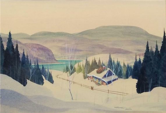 Graham Norwell | Snow Covered Cabin | MutualArt