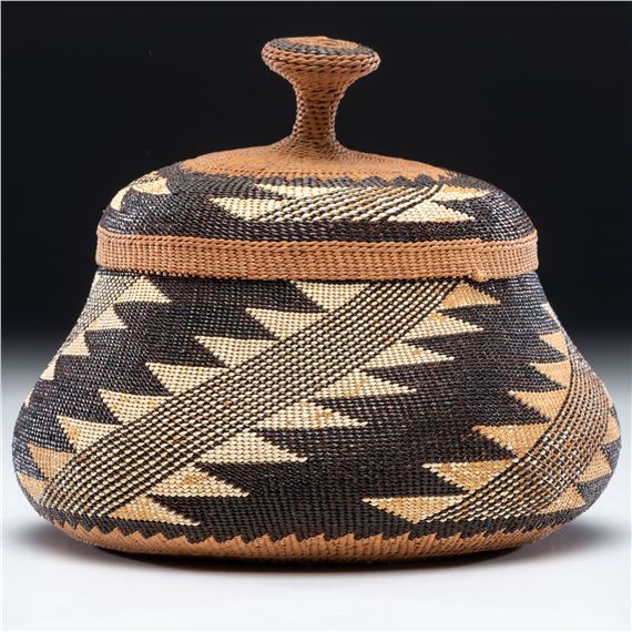 Elizabeth Hickox | Polychrome Lidded Basket | MutualArt