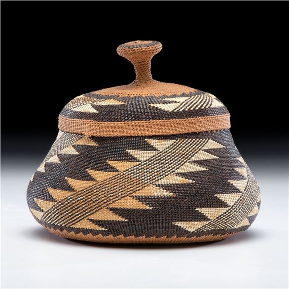 Elizabeth Hickox | Polychrome Lidded Basket | MutualArt