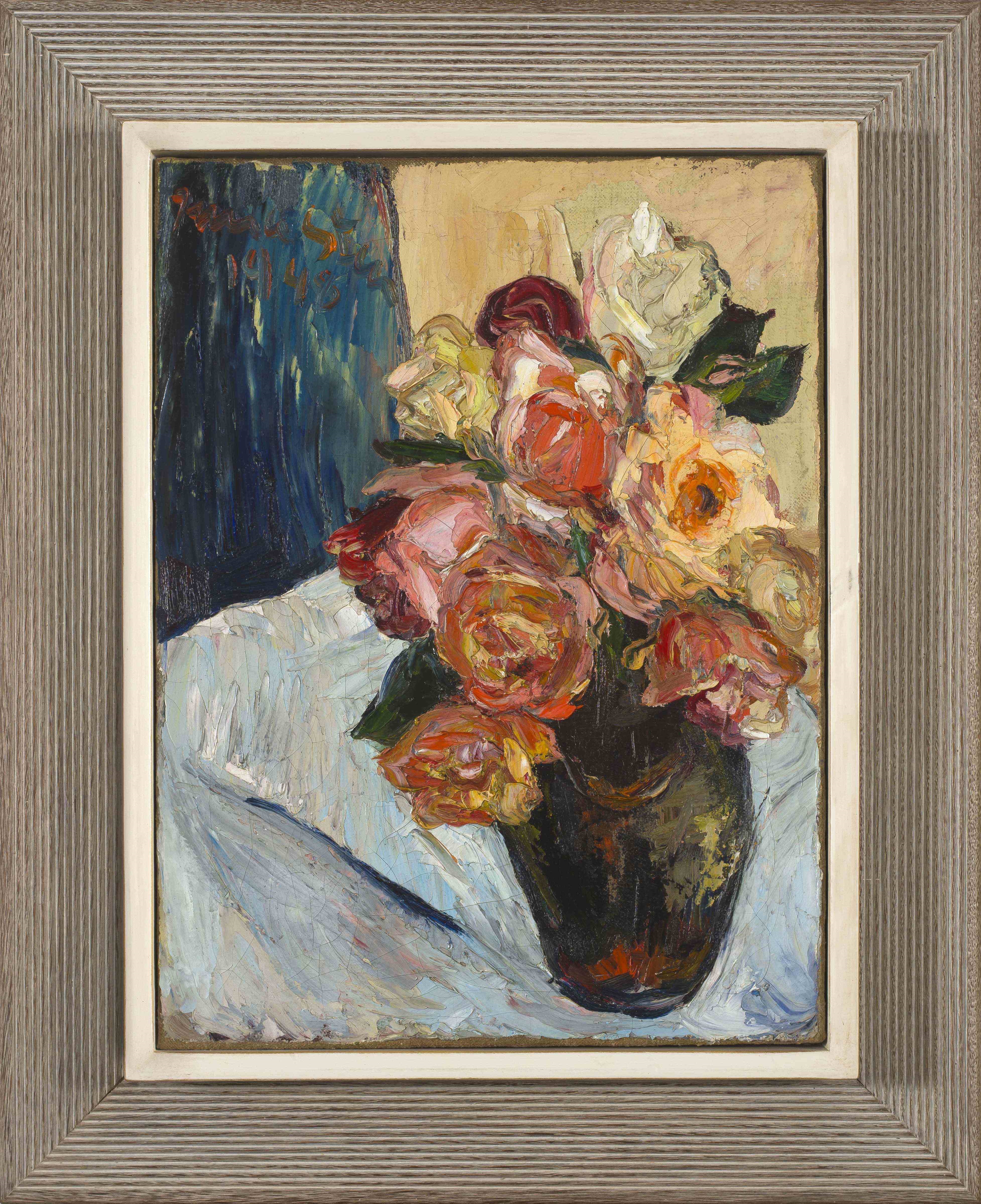 Irma Stern | Roses in a Chinese Jar (1948) | MutualArt