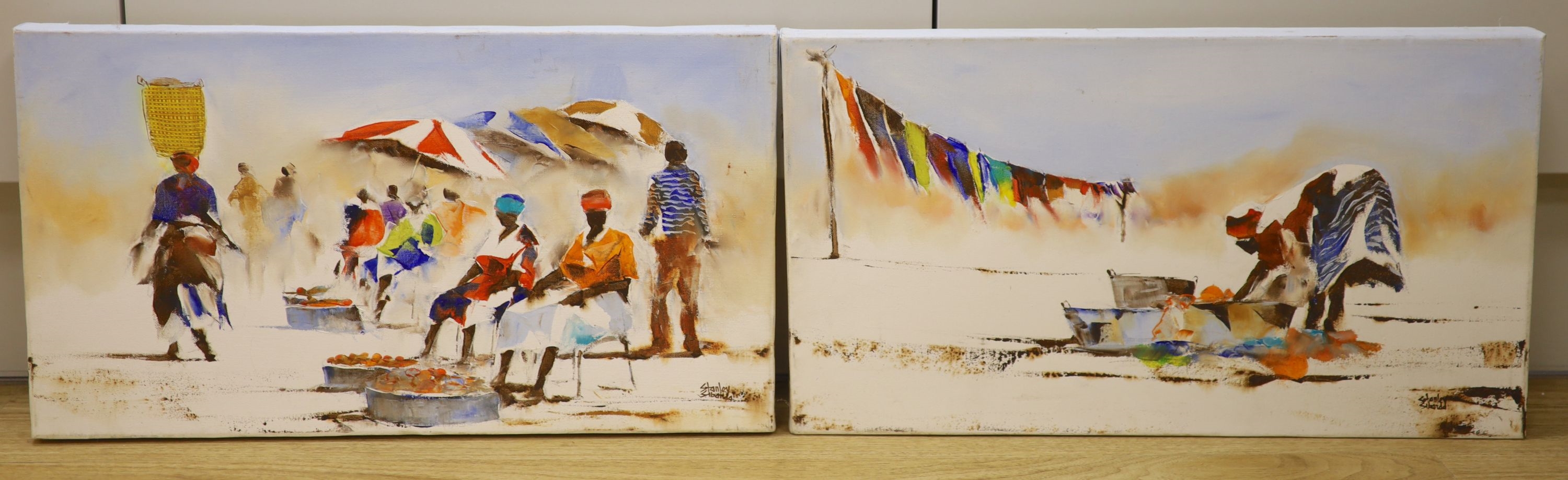 Stanley Sibanda | African market scenes | MutualArt