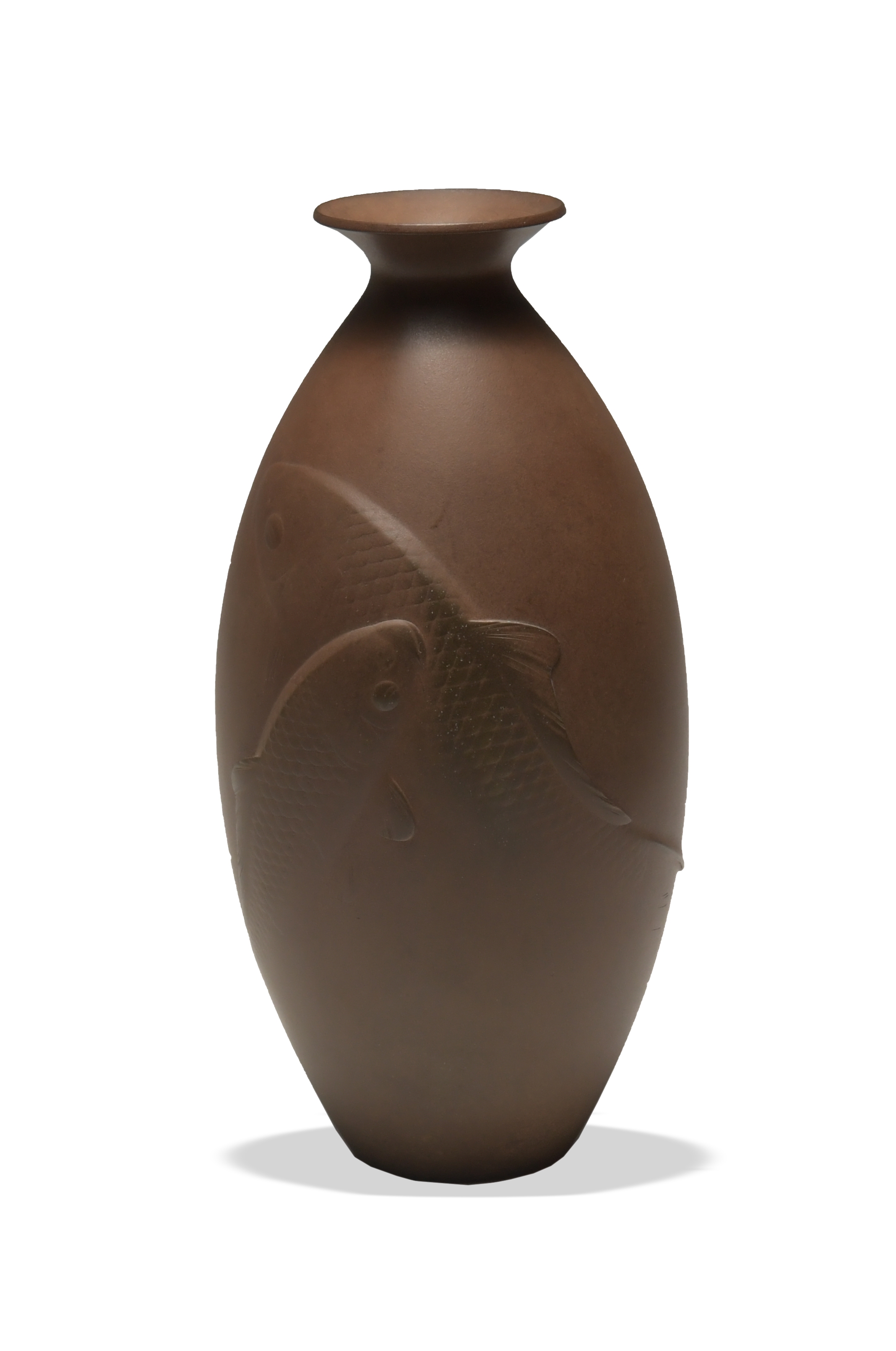 Shiho Watanabe | Japanese Bronze Vase with Goldfish | MutualArt