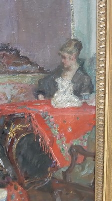 Ferdinand Dorsch | interior with red ceiling (1917) | MutualArt
