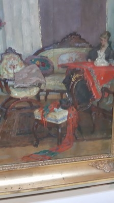 Ferdinand Dorsch | interior with red ceiling (1917) | MutualArt