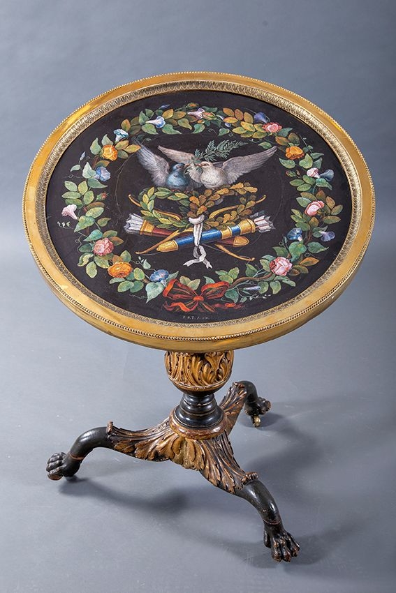 Francesco Belloni | Velador estilo Imperio con importante tapa en ...