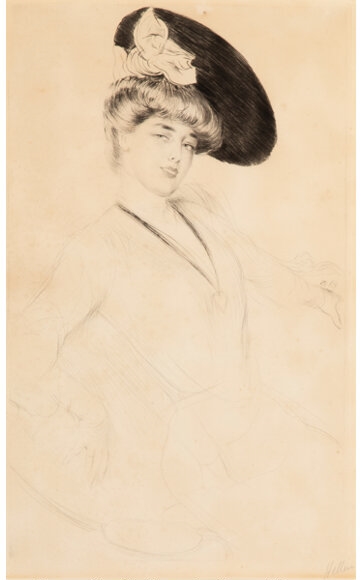 Paul César Helleu | Portrait de Paulette à 6 ans. | MutualArt