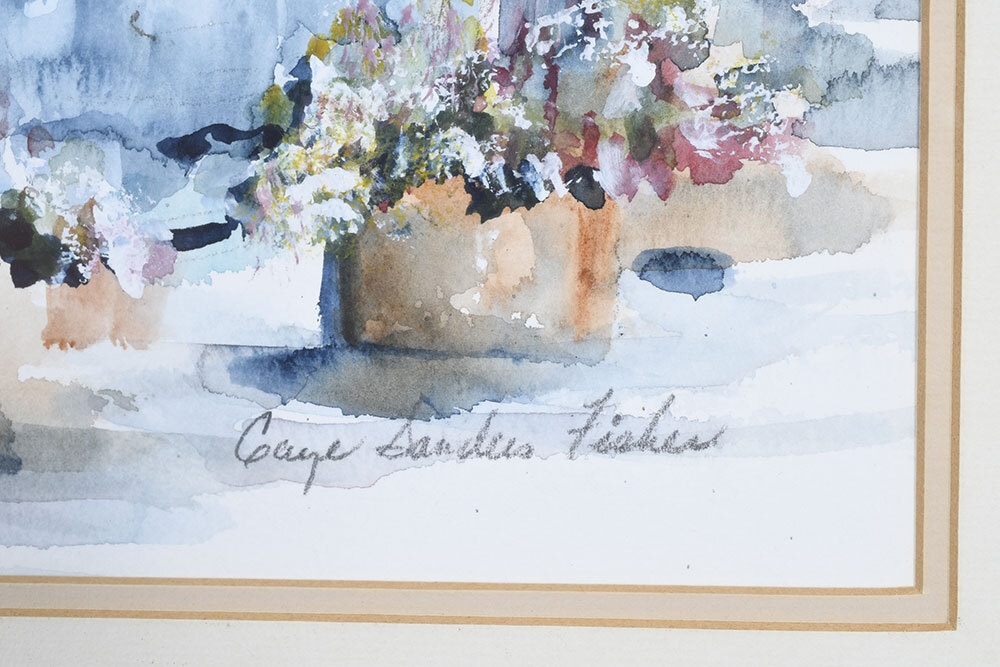 Gaye Sanders Fisher | Pair of Flower Seller Paintings (1990 - 1991 ...