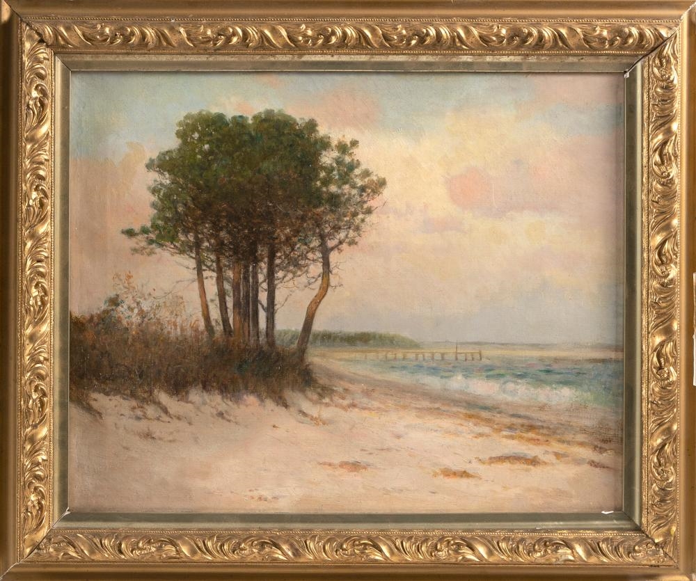 Charles Cahoon | Stand of trees by the shore. | MutualArt