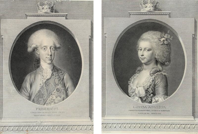 Johan Frederik‏ Clemens | A pair of portraits of Louise Augusta and ...