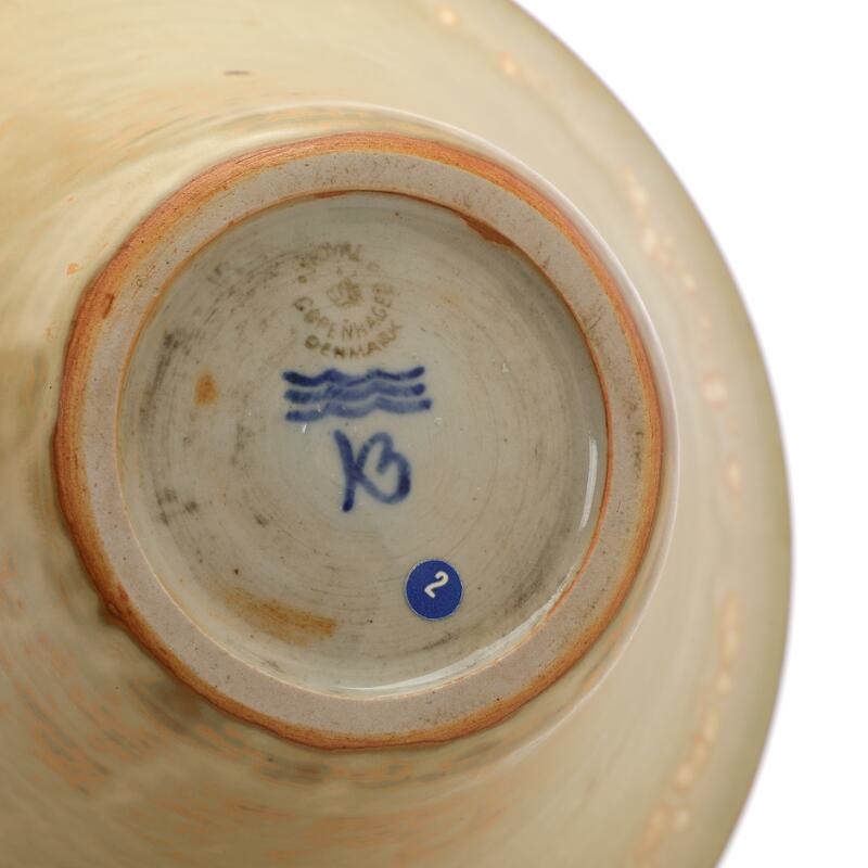 Kresten Bloch | Trumpet-shaped stoneware vase with light greenish grey ...