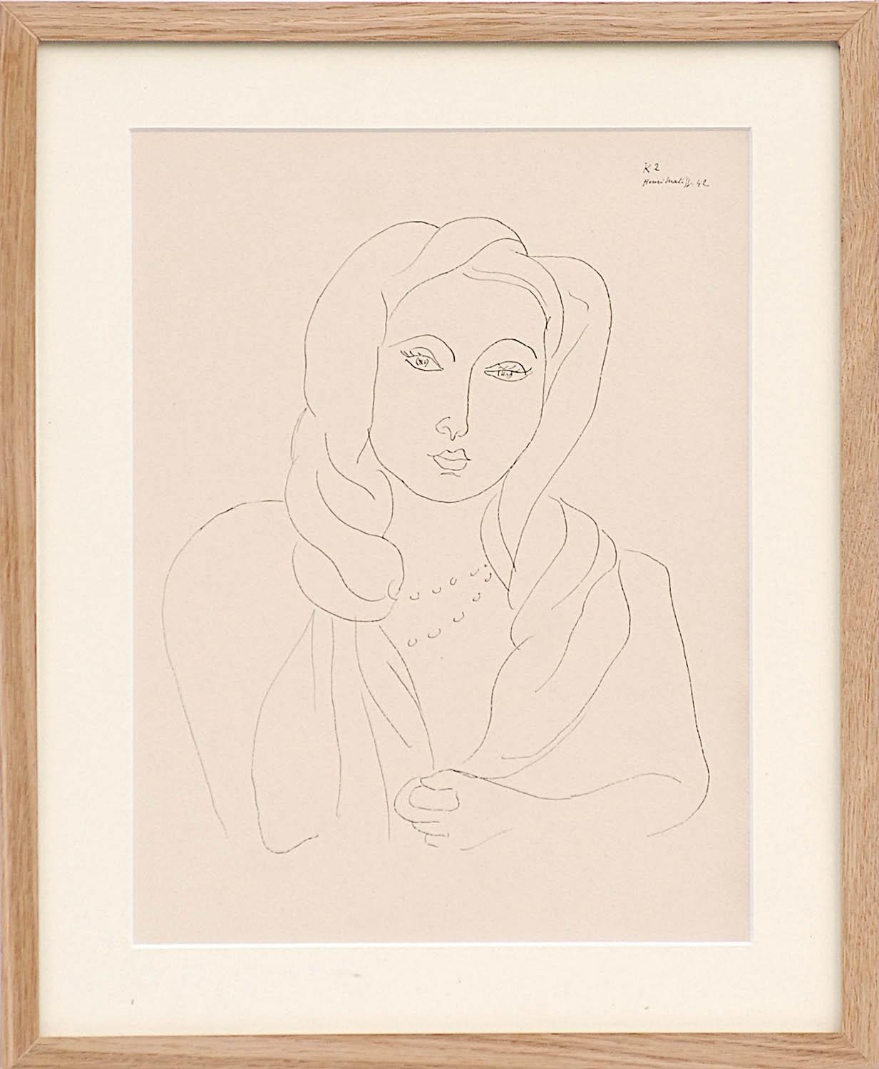 Henri Matisse | Portrait of a Woman K2 (1943) | MutualArt