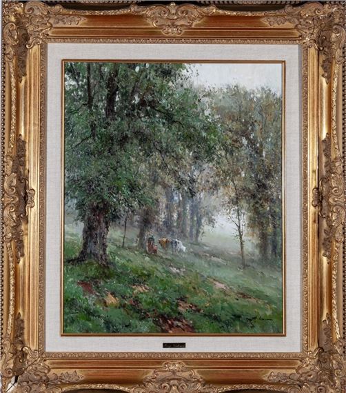 Josep Colomer | Bosque con vacas | MutualArt