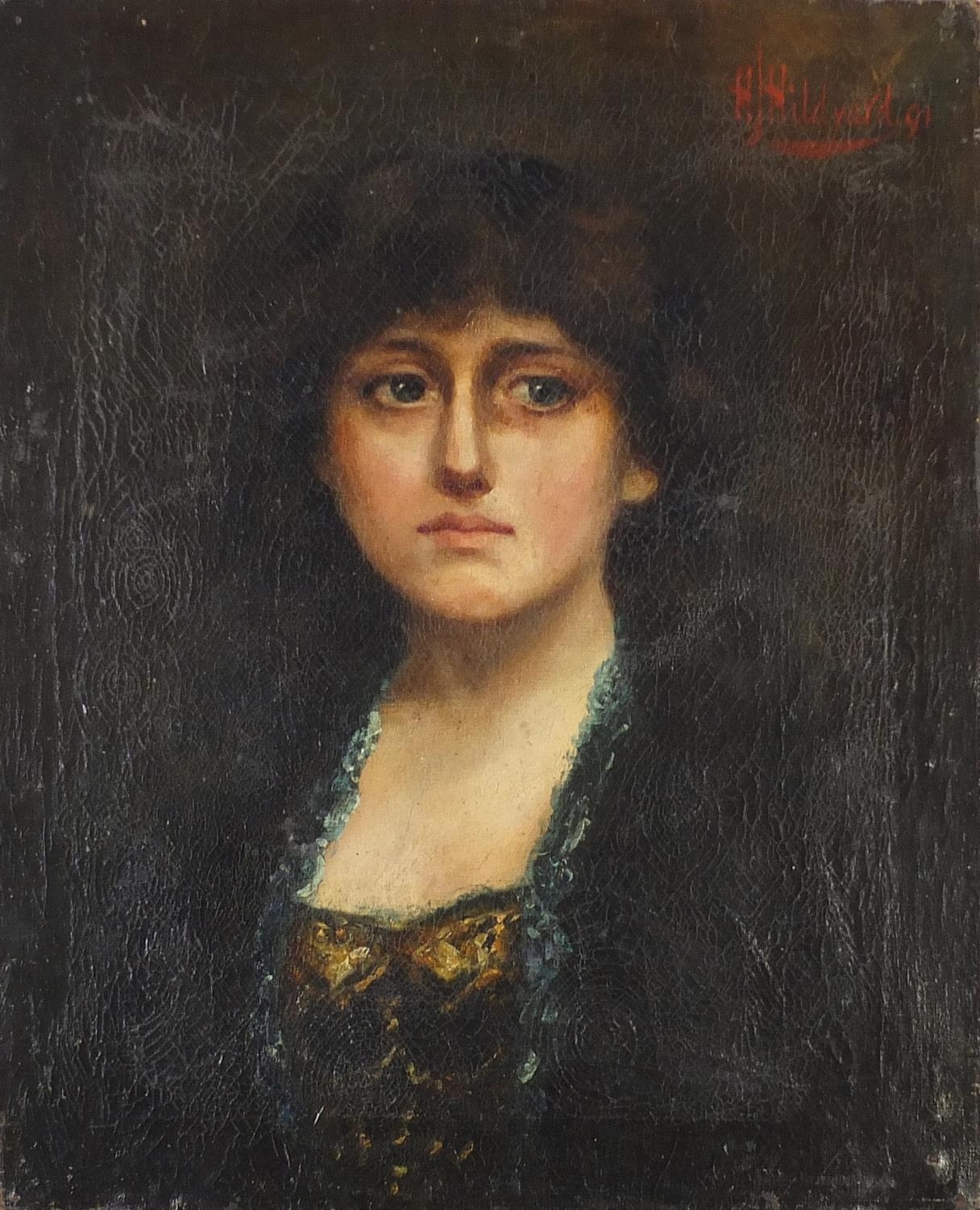 H. J. Hildyard | Portrait of a female (1891) | MutualArt