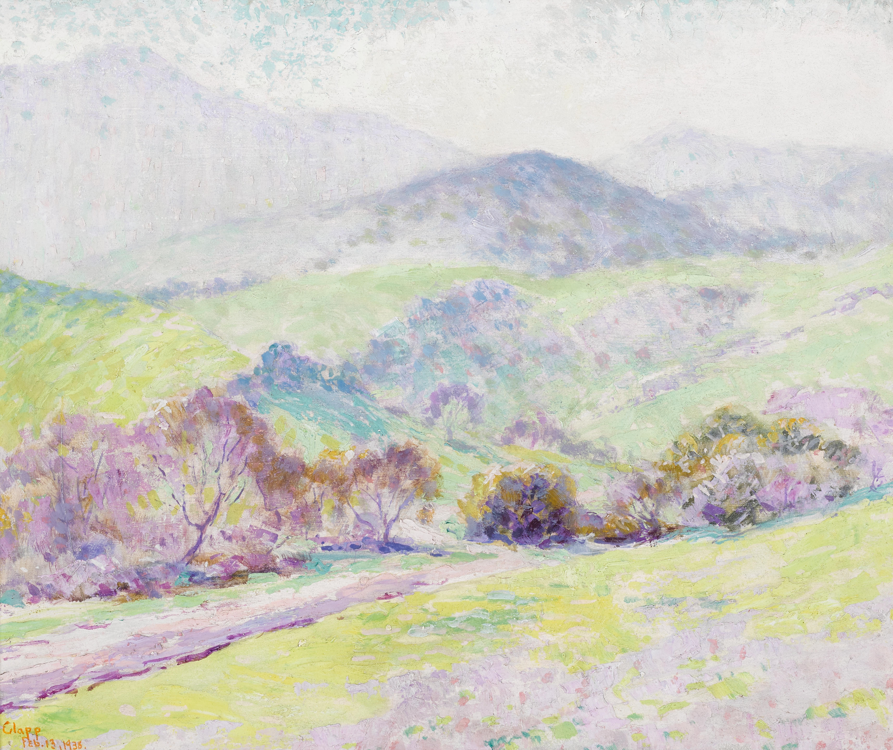 William Henry Clapp | California Hills in Yellow and Lavender (1938 ...