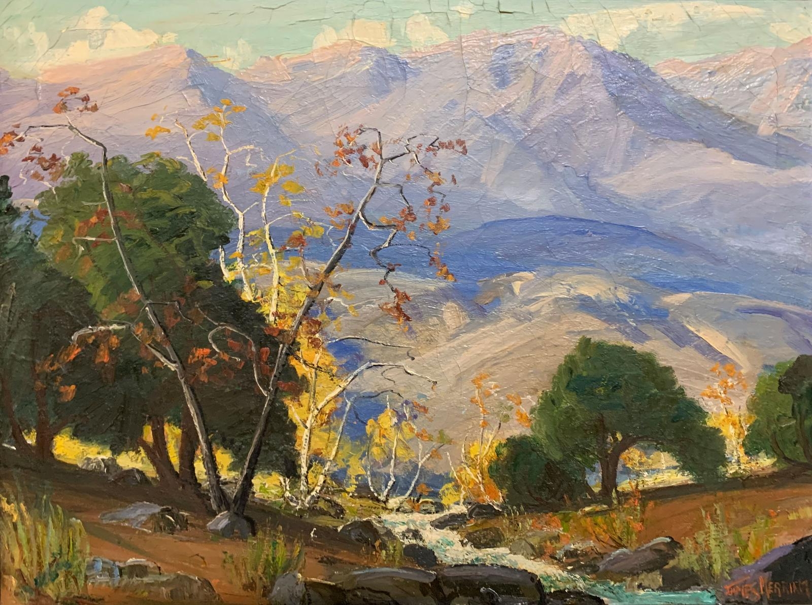 James Arthur Merriam | UNTITLED (COMPOSITION WITH A TREE AND MOUNTAINS ...