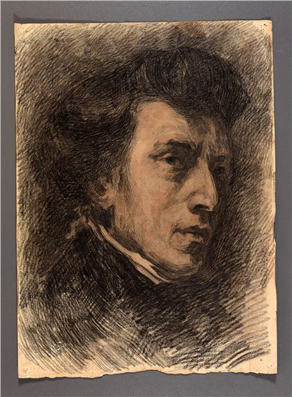 Eugène Delacroix | Portrait of Frédéric Chopin | MutualArt