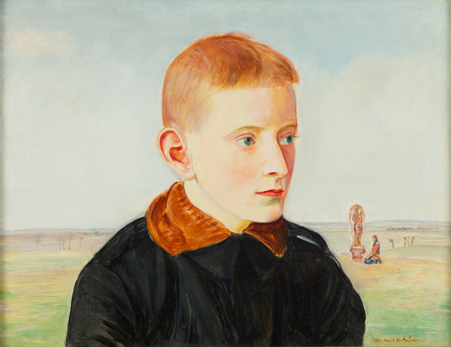 Vlastimil Hoffman | Portret chłopca | MutualArt