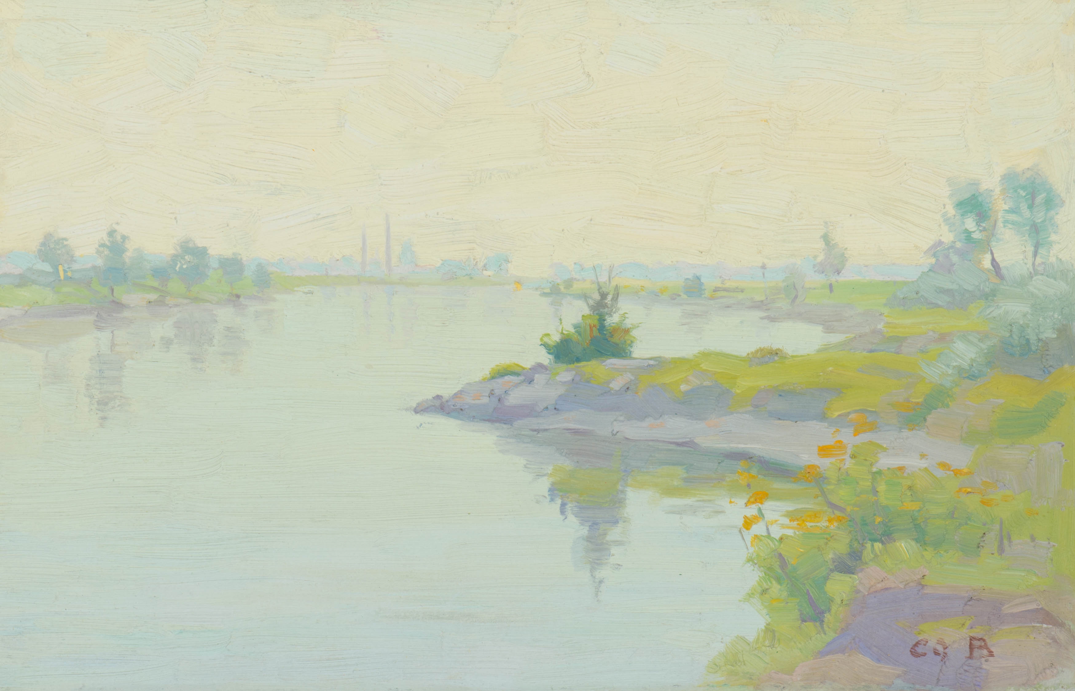 Co Breman | Gezicht op de IJssel | MutualArt