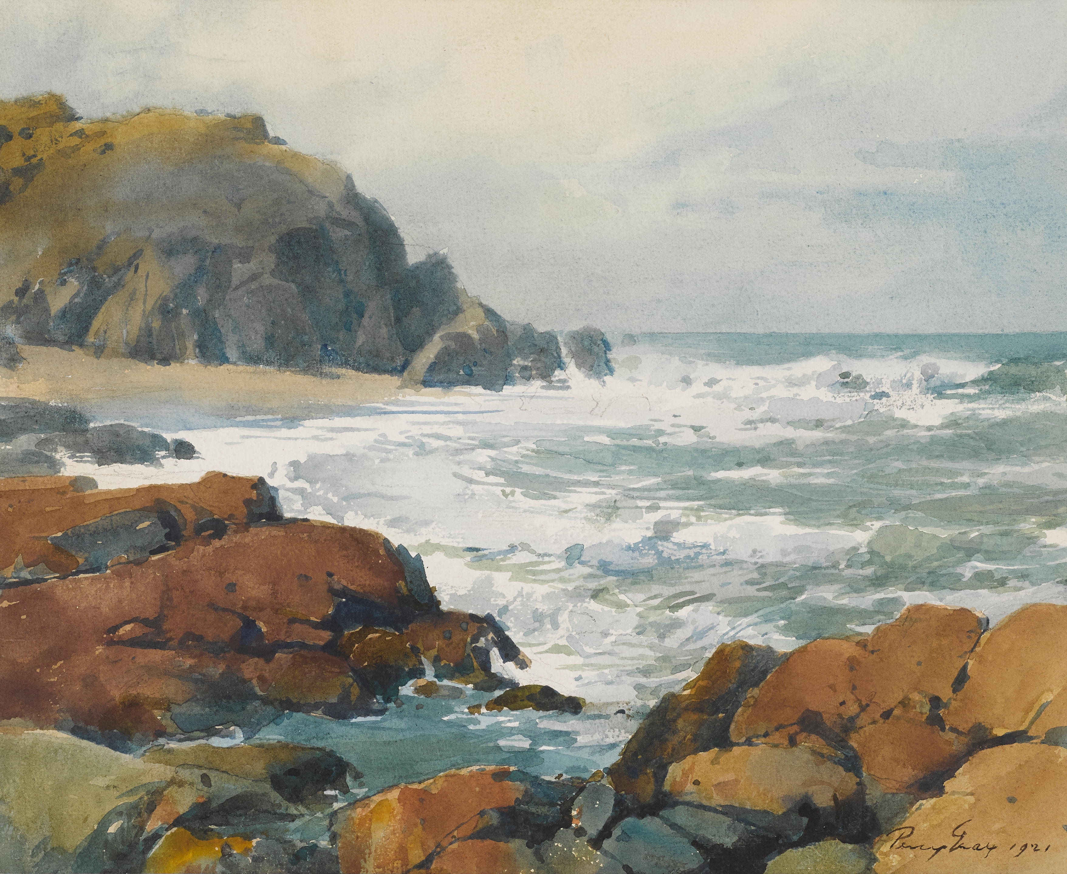 Percy Gray | China Beach, San Francisco Bay (1921) | MutualArt