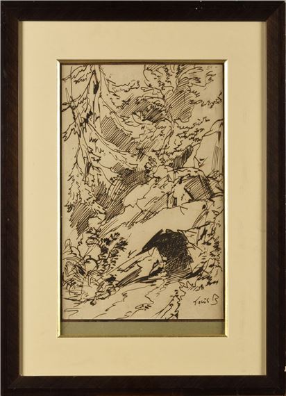 Louis Boulanger | Boulders in the forest | MutualArt