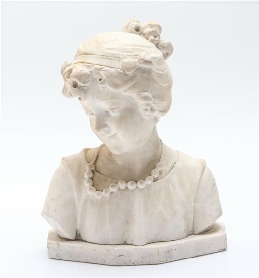 A. Gennay | Bust of a girl with downcast gaze | MutualArt