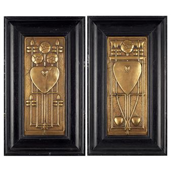 Talwin Morris | PAIR OF RARE GLASGOW SCHOOL PANELS, CIRCA 1893 | MutualArt