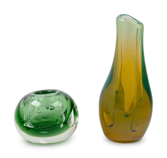 Dominick Labino | Two Paperweight Vases (1975) | MutualArt