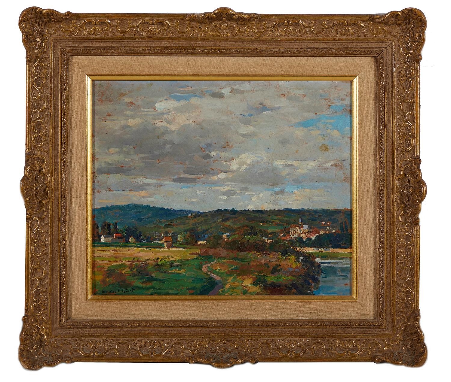 Maurice F. Perrot | VIEW OF CHATEAU-THIERRY, CHAMPAGNE | MutualArt